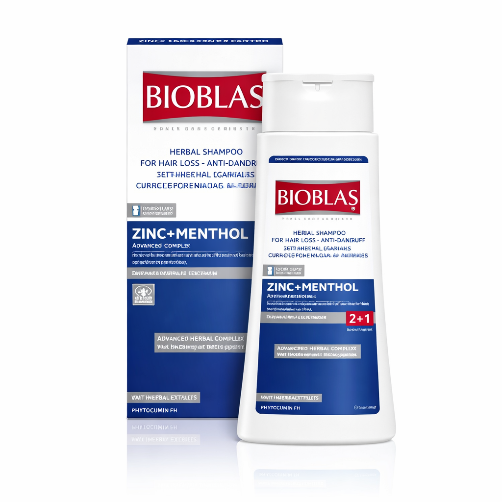 BIOBLAS HERBAL SHAMPOO FOR HAIR LOSS+ANTI-DANDRUFF ZINC+MENTHOL ...